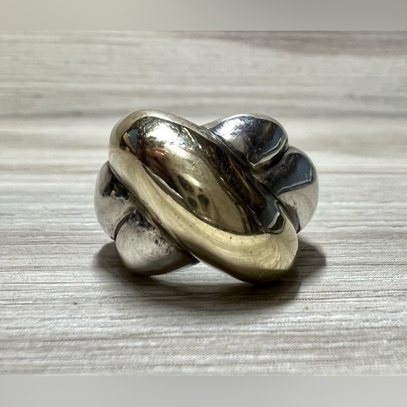 Zina | Jewelry | Vintage Designer Zina Sterling Silver8k Gold Puffy ...